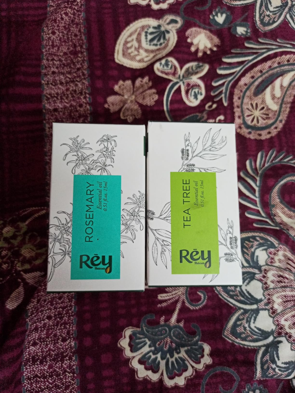 Buy Rey Naturals Tea Tree Oil & Rosemary Oil For Hair Growth & Dandruff ...
