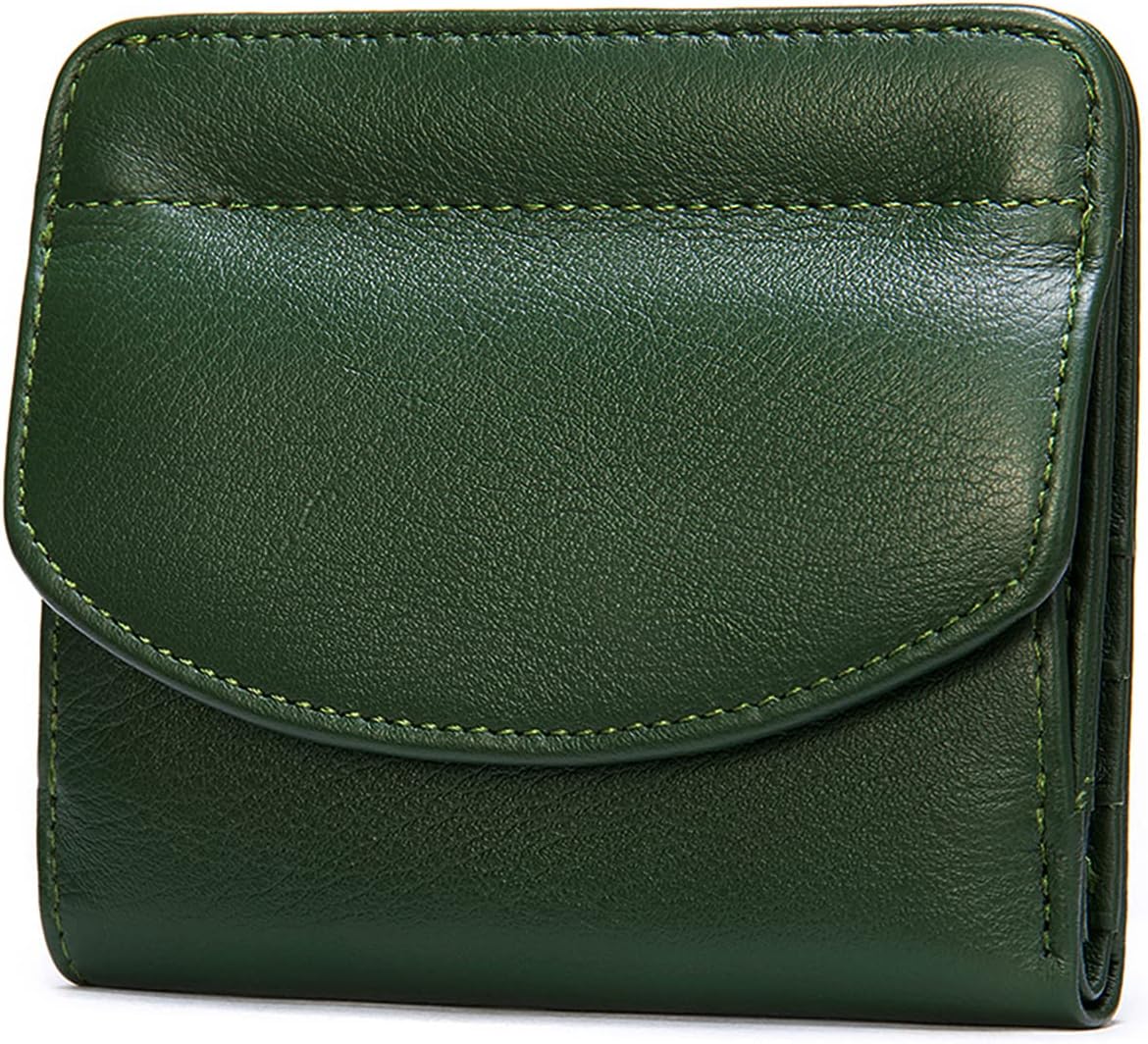 Amazon.com: LITTLE · GRASS Small RFID Bifold Leather wallet for women ...