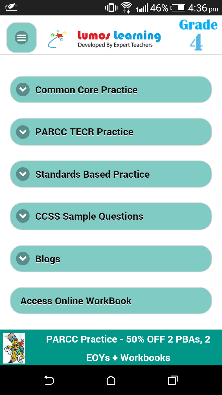 Math ELA Grade 4 - Common Core,PARCC,SBAC Practice - App on Amazon Appstore