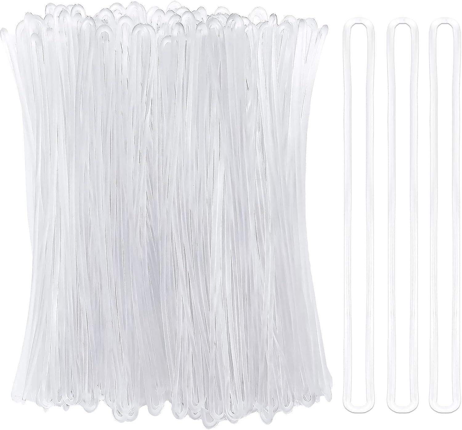 Amazon.com | 100 Pcs Clear Plastic Luggage Loop Straps Insert Only Bag ...
