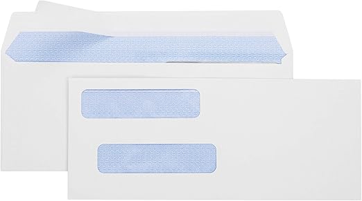 Amazon.com : Office Deed 500#8 Double Window Check Envelopes SELF SEAL ...