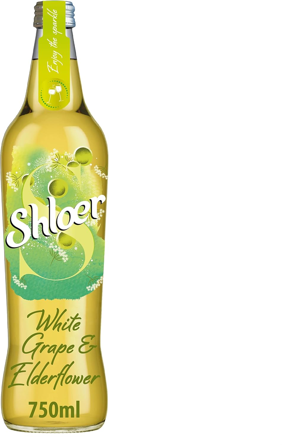 Shloer Whitegrape and Elderflower Sparkling Juice Drink, 750ml : Amazon ...