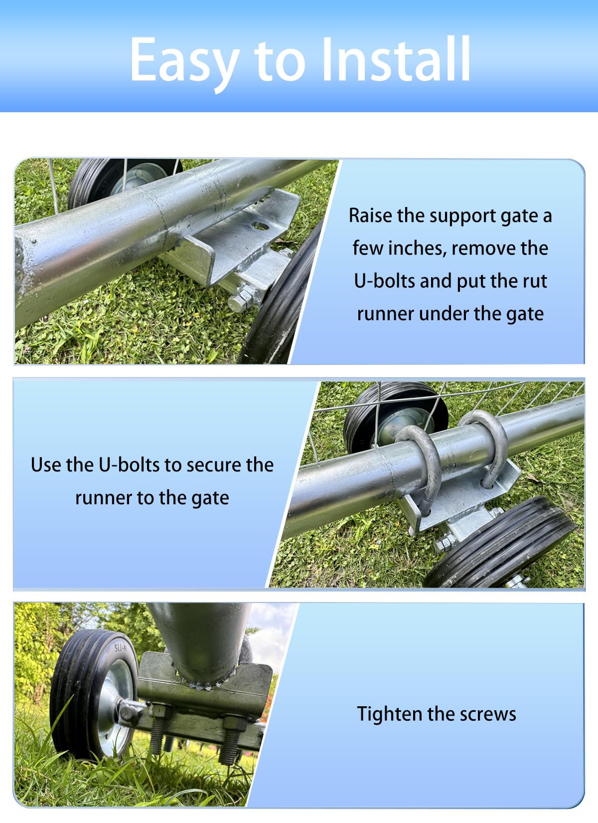 Snapklik.com : Rolling Gate Wheel, 6" Heavy-Duty Steel Rolling Gate ...
