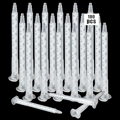 Amazon.com: 100 Pieces Epoxy Mixing Nozzle Static Mixer Nozzle Tubes ...