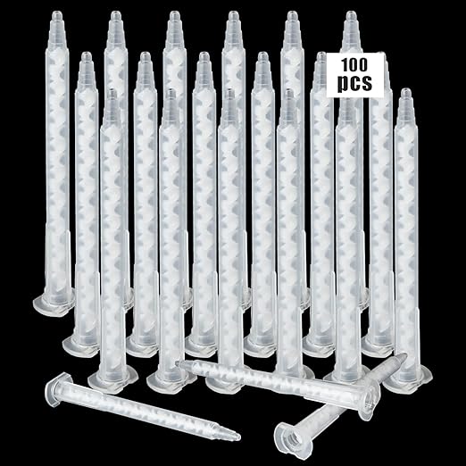 Amazon.com: 100 Pieces Epoxy Mixing Nozzle Static Mixer Nozzle Tubes ...