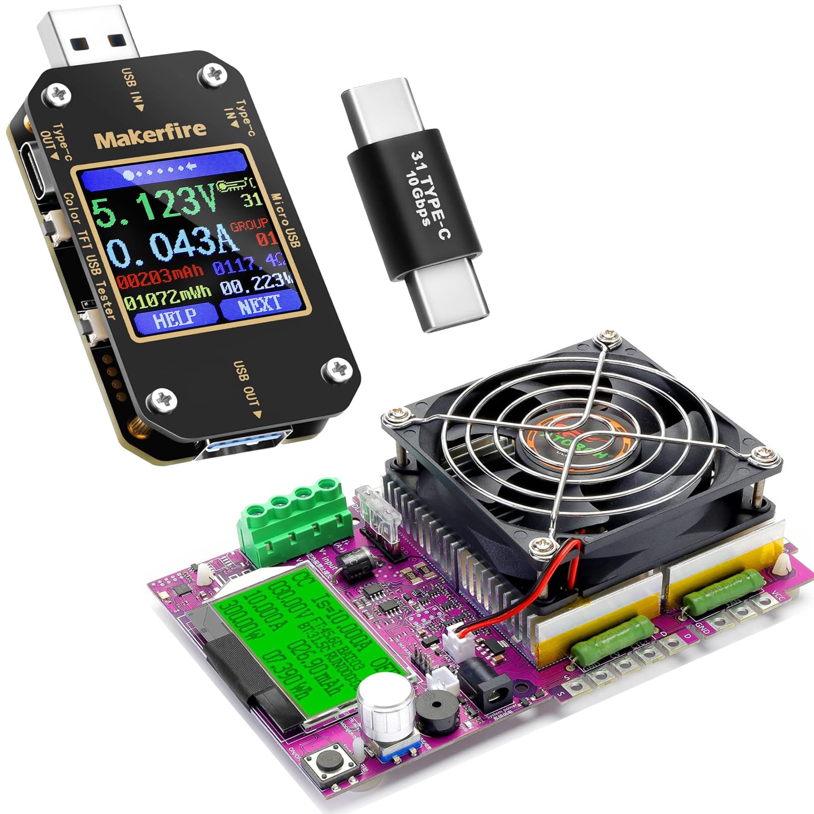 MakerHawk USB Multimeter Load Tester + Adjustable Constant Current ...