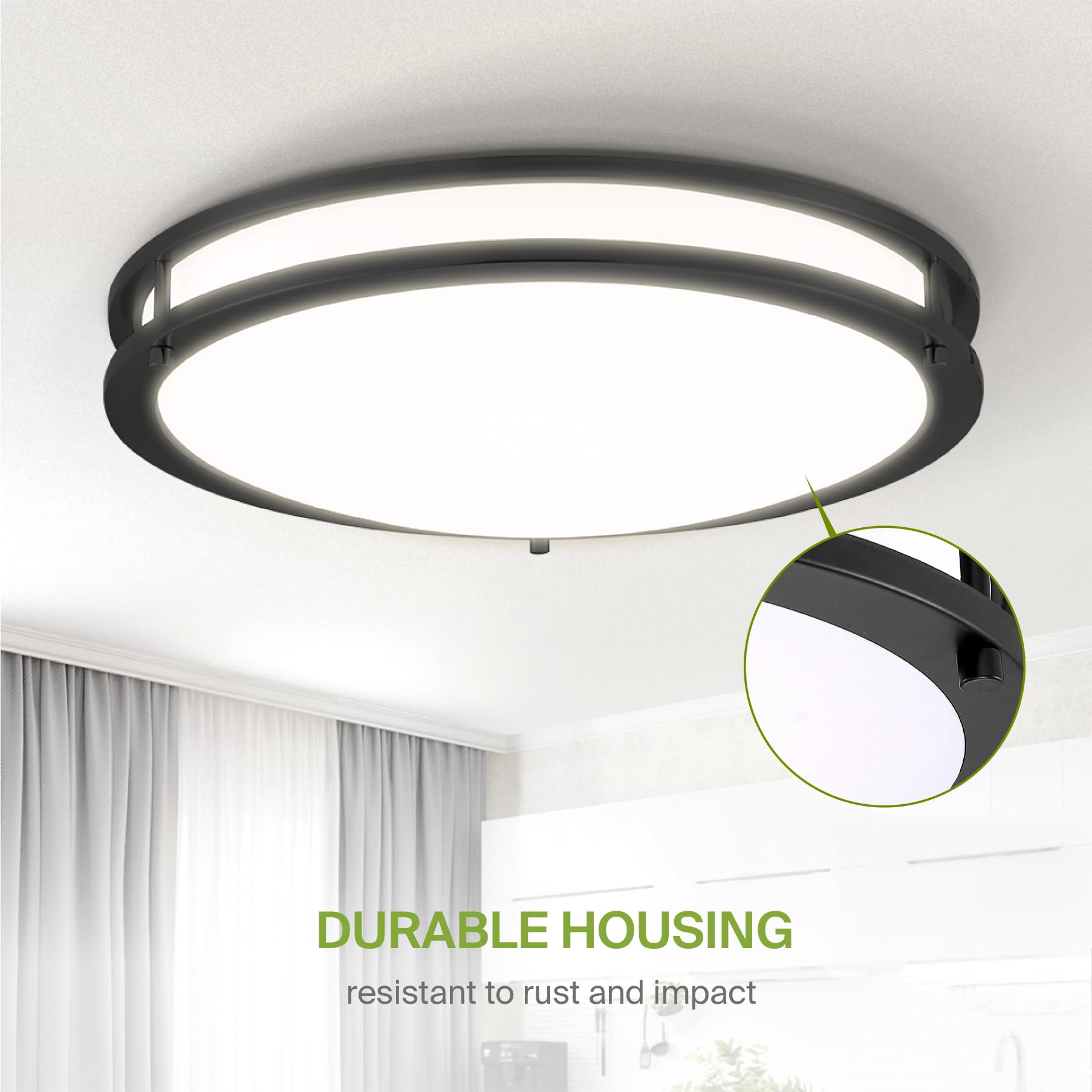 Snapklik.com : ASD LED 18 Inch Round Flush Mount Light Fixture 28W ...