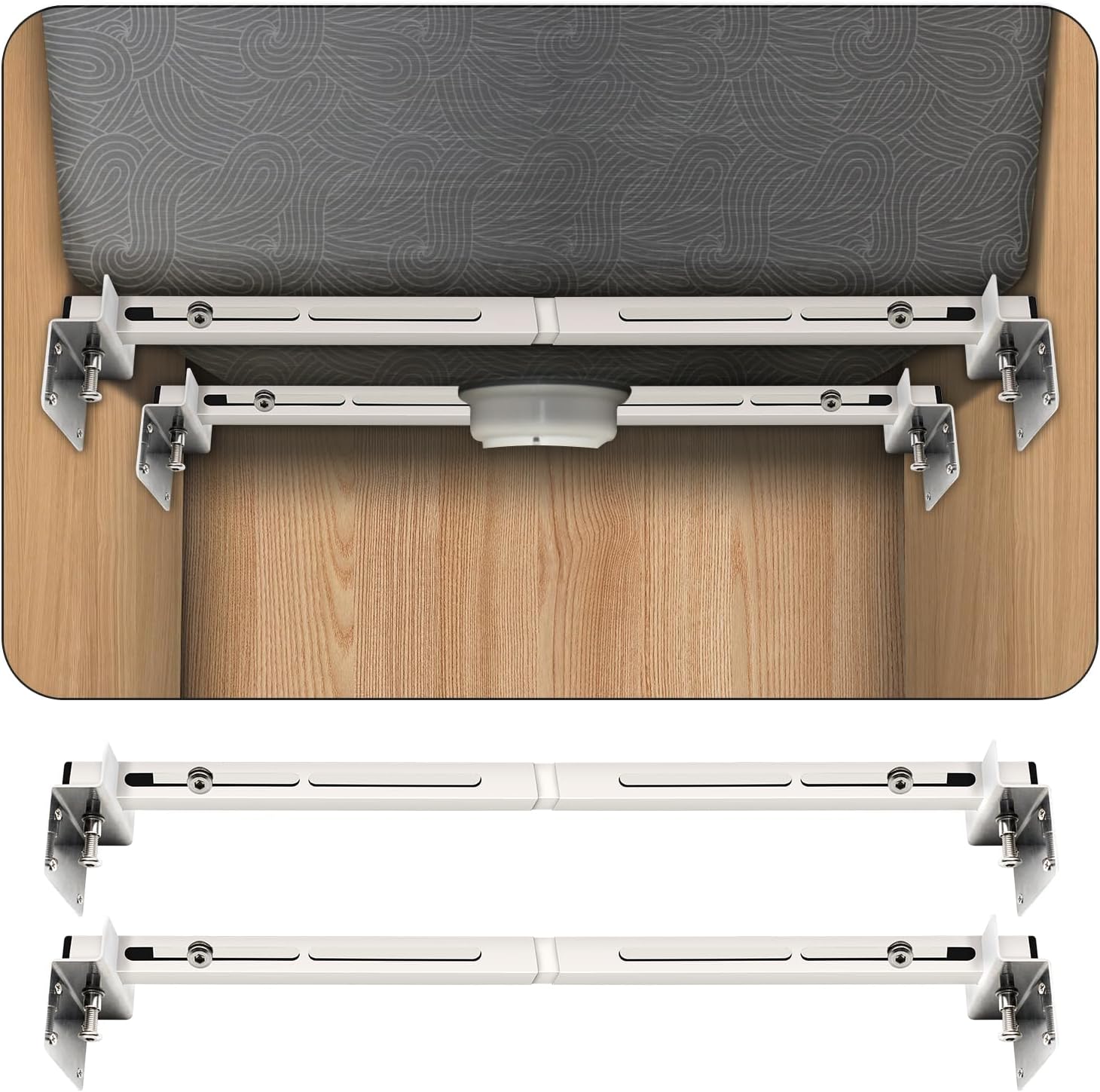 2-Pack Upgraded Undermount Sink Bracket, Undermount Sink Support Kit ...