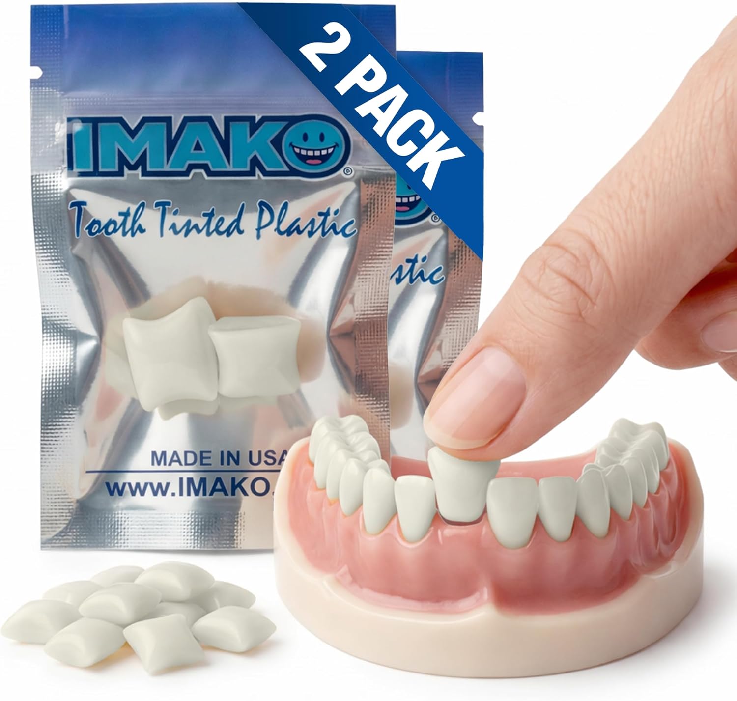 Amazon.com : Imako Tooth Tinted Plastic – Moldable Temporary Fake Tooth ...