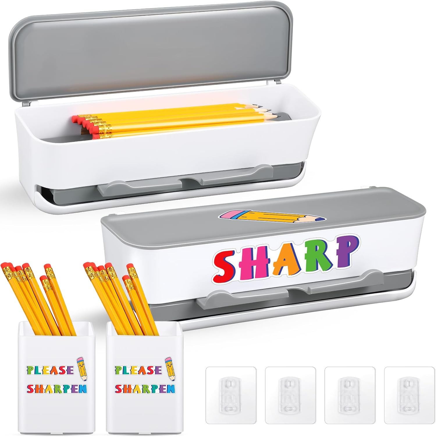 Amazon.com : Seajan 4 Pcs Pencil Dispenser Holder for Classroom Pencil ...