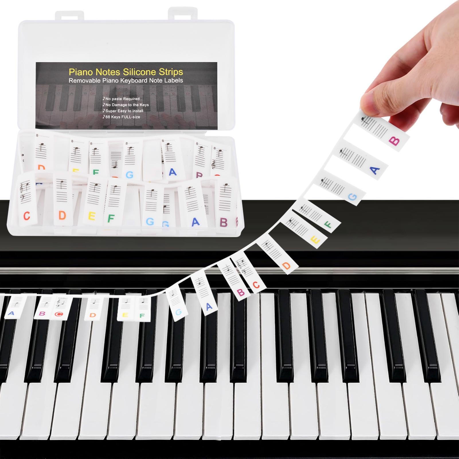 Snapklik.com : Piano Notes Guide For Beginner, Removable Piano Keyboard ...