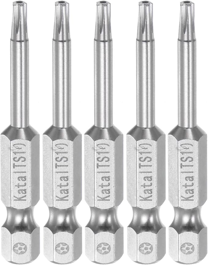 HARFINGTON 5pcs TS10 Magnetic Security Star 5 Point Screwdriver Bit 1/4 ...