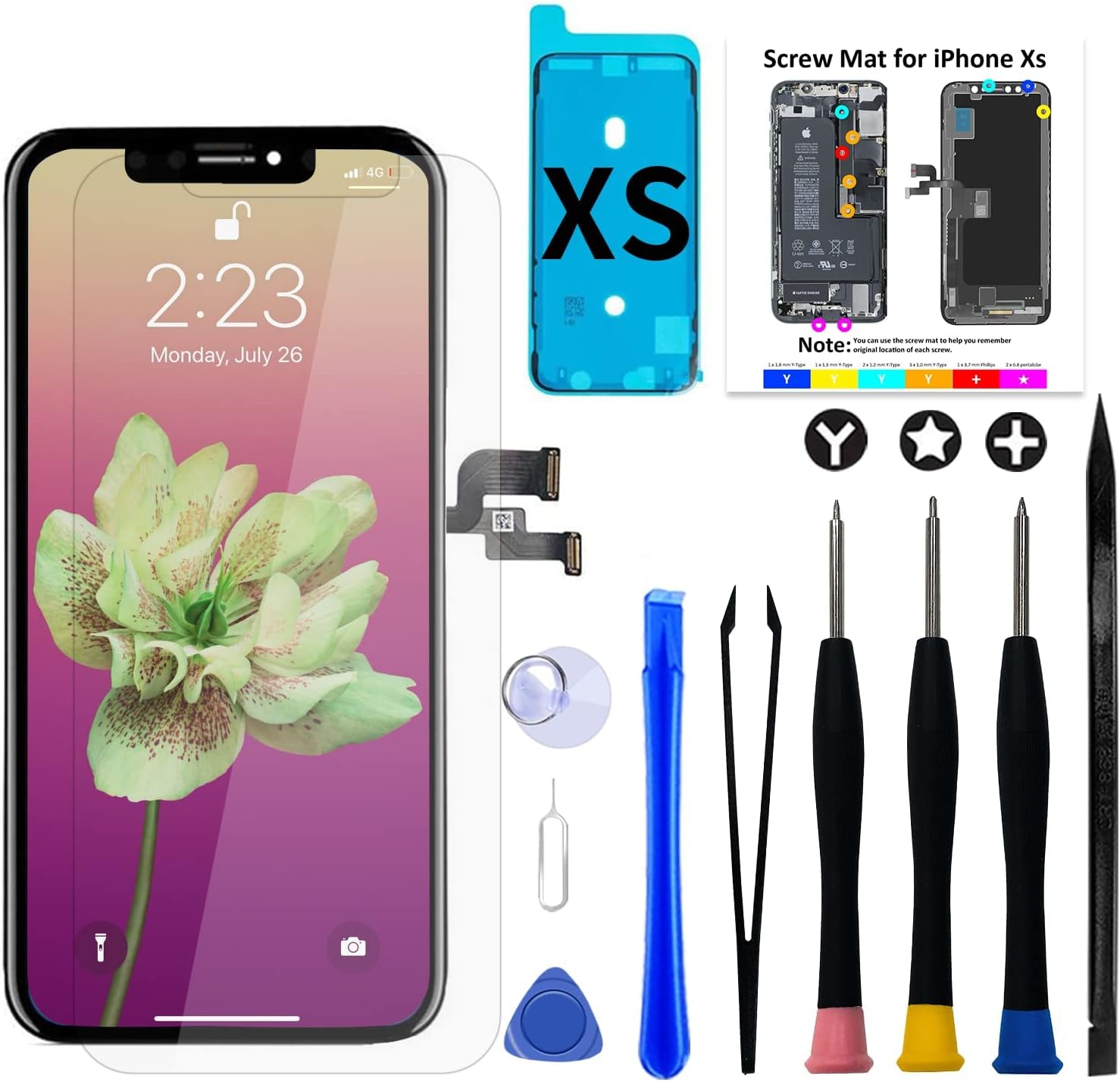 Amazon.com: Brinonac for iPhone Xs Screen Replacement Kit, 5.8" Full HD ...