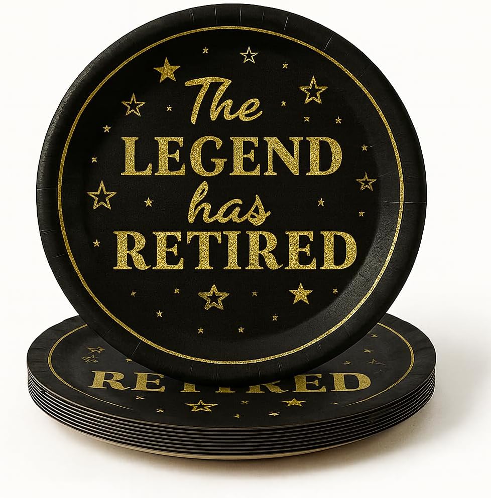 Amazon.com: JPACO 50-Pack Retirement Party Paper Plates 7" – “The ...