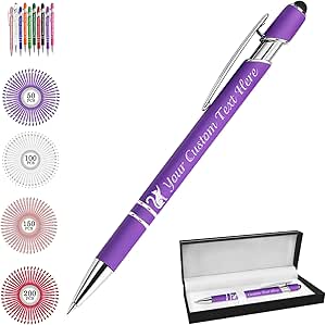 Amazon.com : Personalized Pens Engraved Custom Ballpoint Pens with Name ...