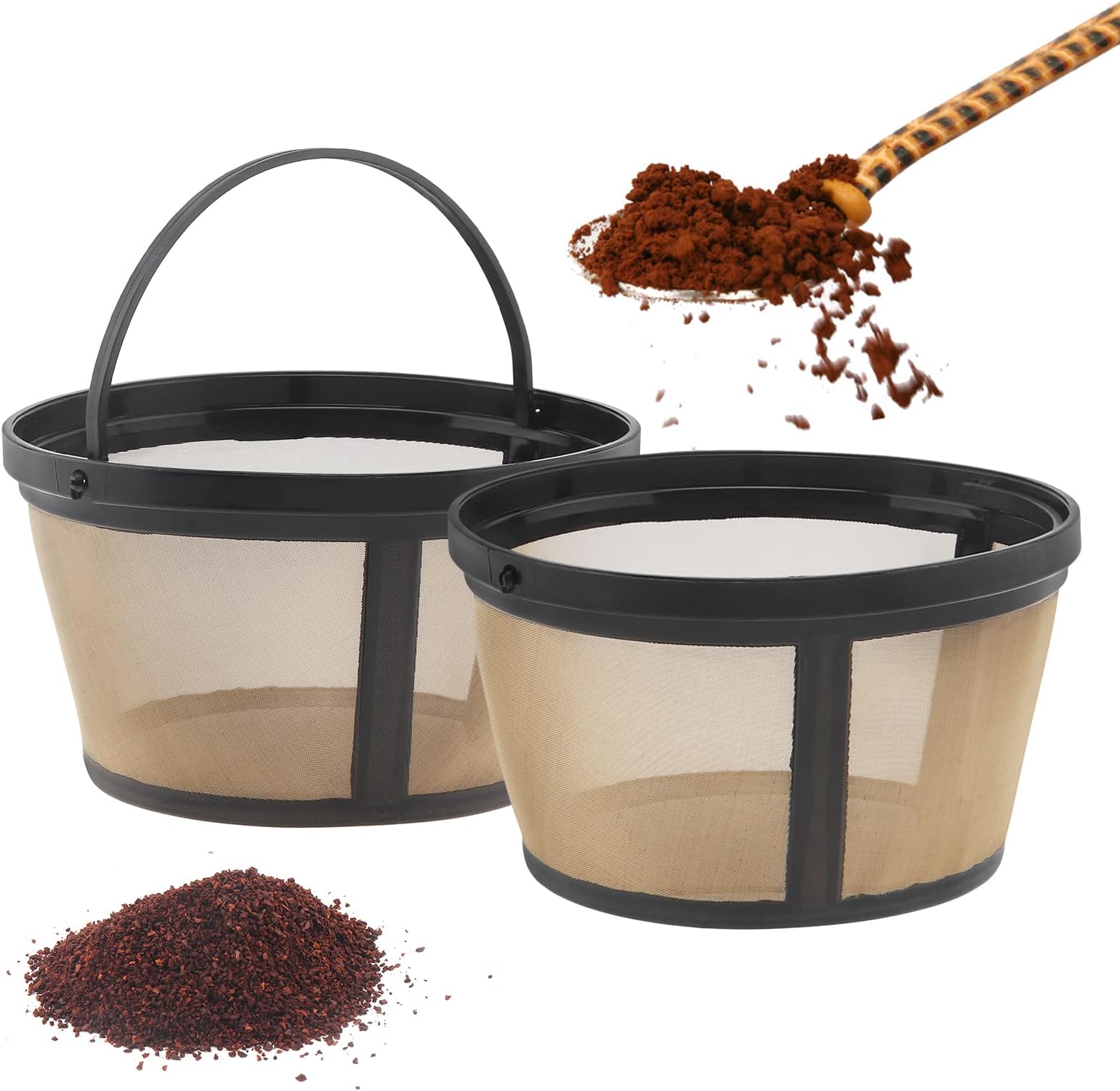 GOLDTONE Filtre permanent de 8 à 12 tasses pour machines à café et cafetières Cuisinart, sans ...