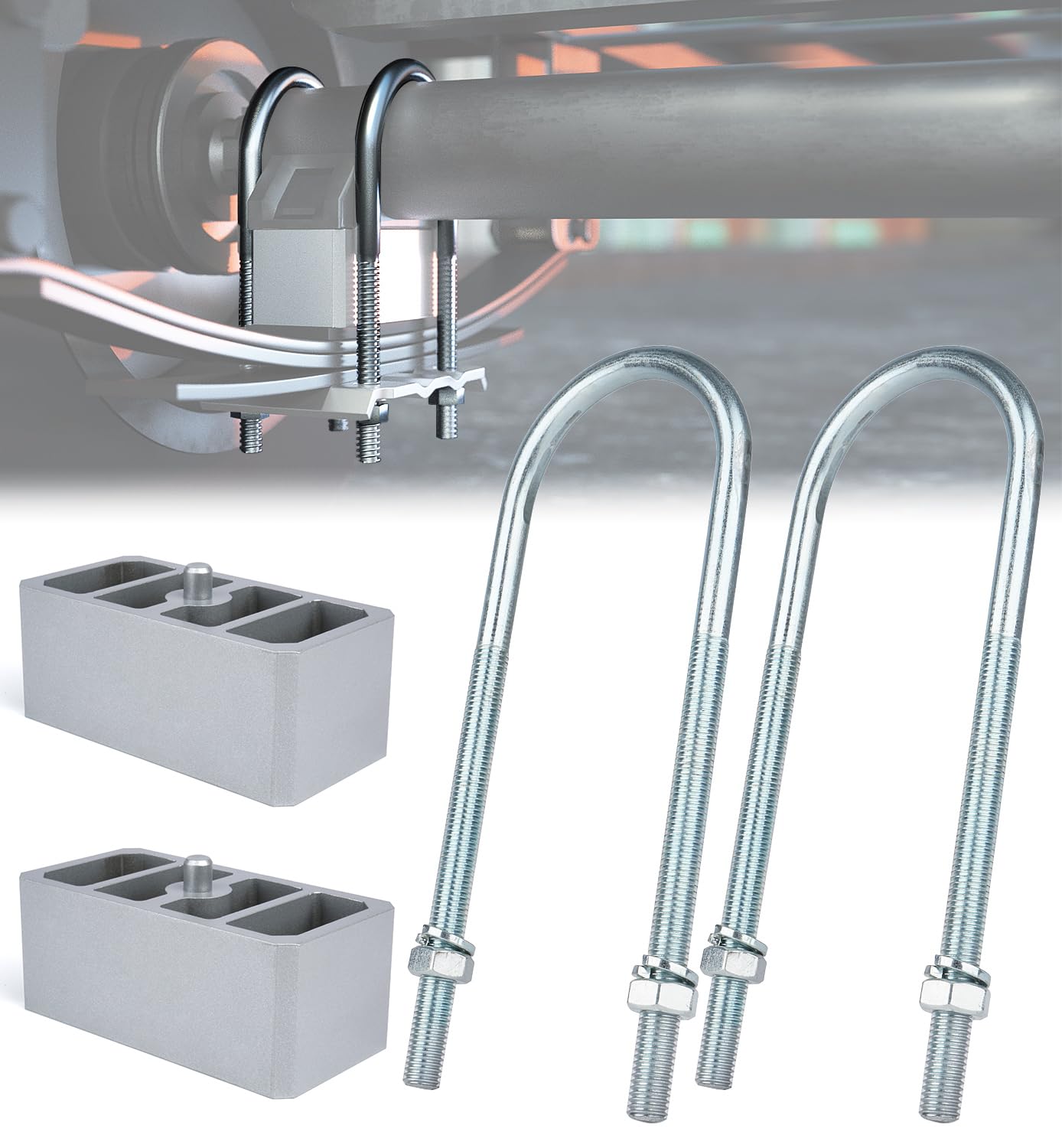 Amazon.com: Lupar Universal Leaf Spring Lowering Block Kit, Heavy Duty ...