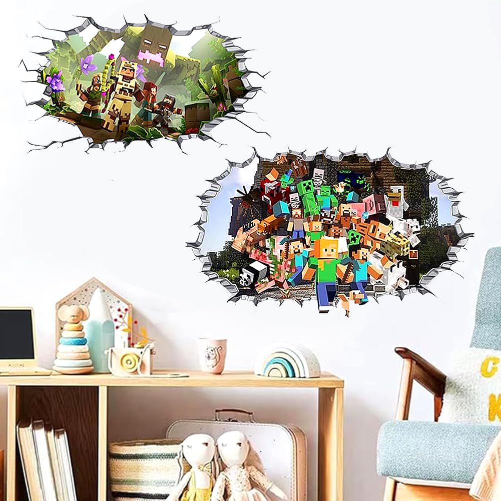 Imágenes En Alta Definición De Calcomanías De Pared De Minecraft