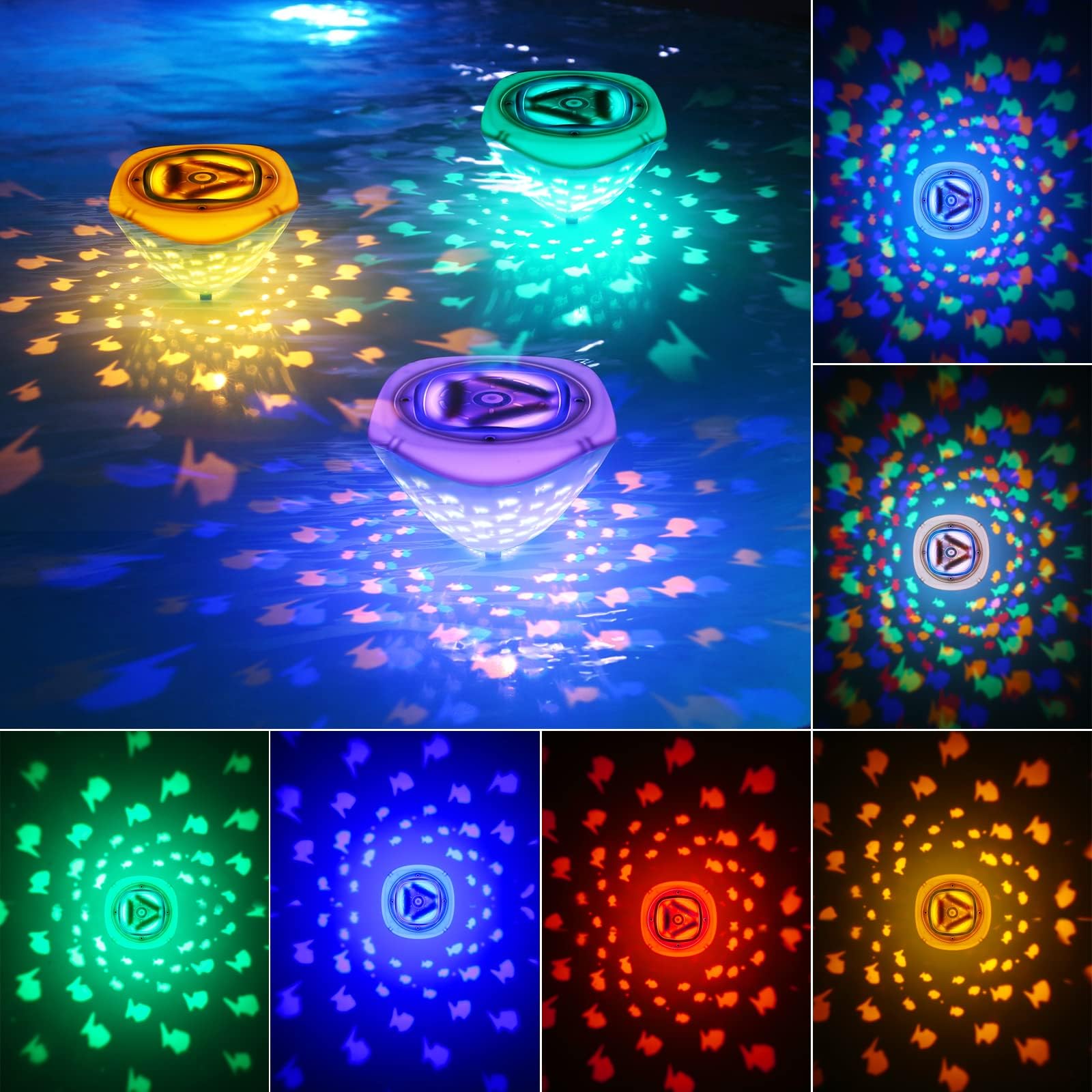 Amazon.com: HengKaiSing Waterproof Swimming Pool Lights, Baby Bath ...