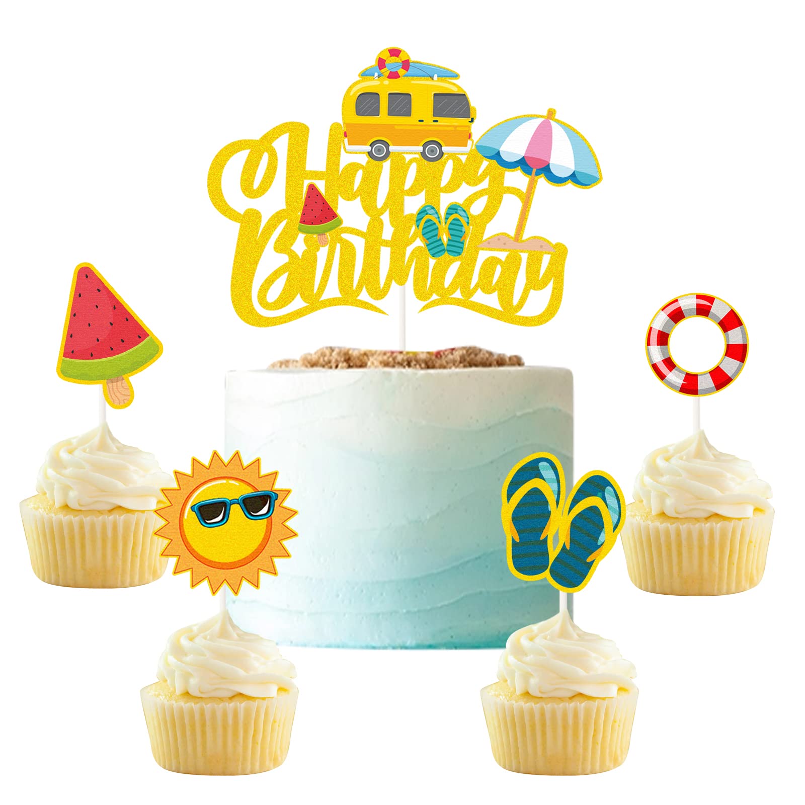 Pool Party Cupcake Cake