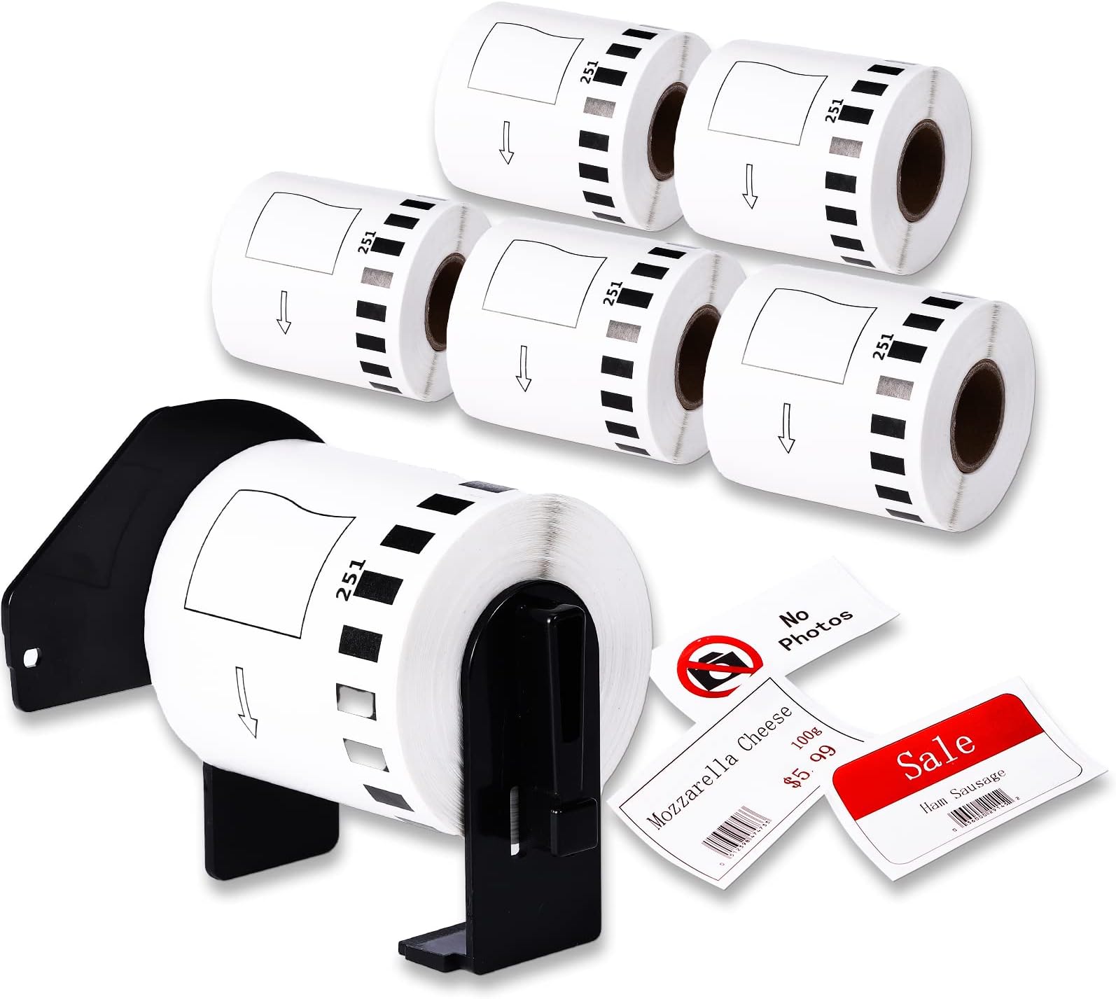 Amazon.com : Brother DK2251 Label Tape Roll, Continuous Length, 2-2/5 ...