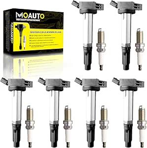 Amazon.com: MOAUTO Set of 6 Ignition Coils Pack UF487 90919-02255 & 6 PCS Iridium Spark Plugs ...