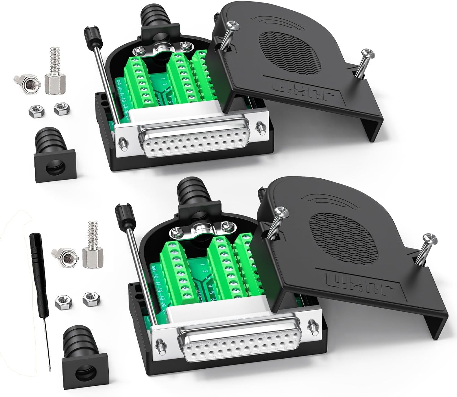 Amazon.com: Connectors Pro DB25 Female Connector Kit, 4 Sets with Hoods ...