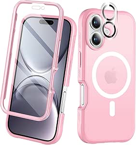 Amazon.com: BANLEA Compatible with iPhone 16 Case, Built-in Screen Protector, with Camera Lens ...