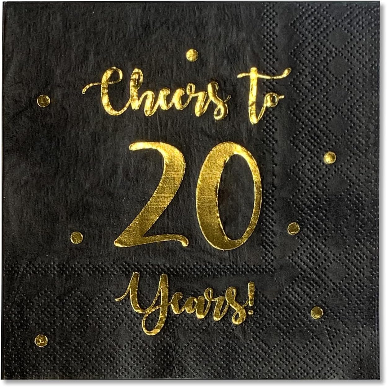 Cheers to 20 Years Cocktail Napkins | Happy 20th Birthday Decorations ...