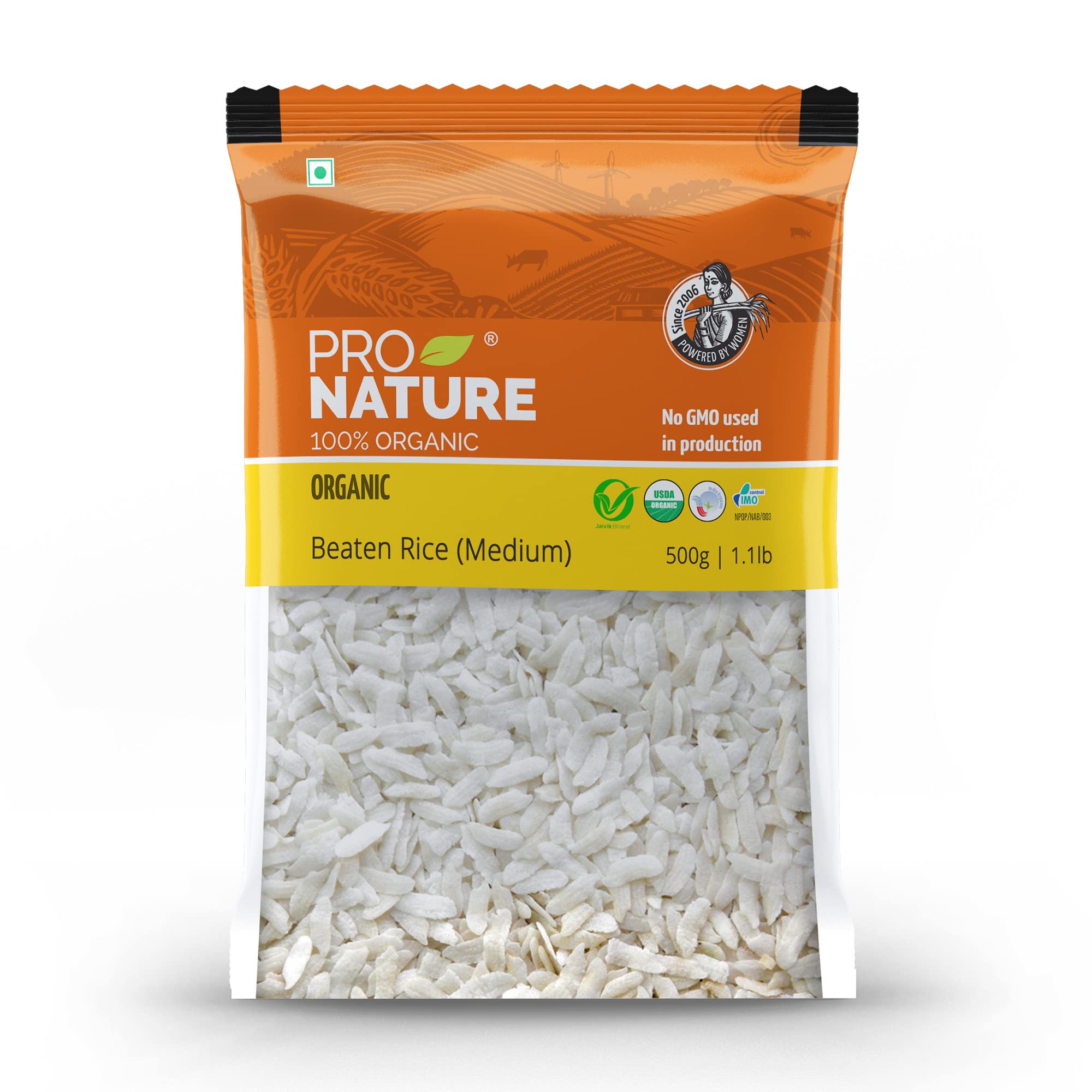 Pro Nature Organic Beaten Rice Poha, 500G : Amazon.in: Grocery ...