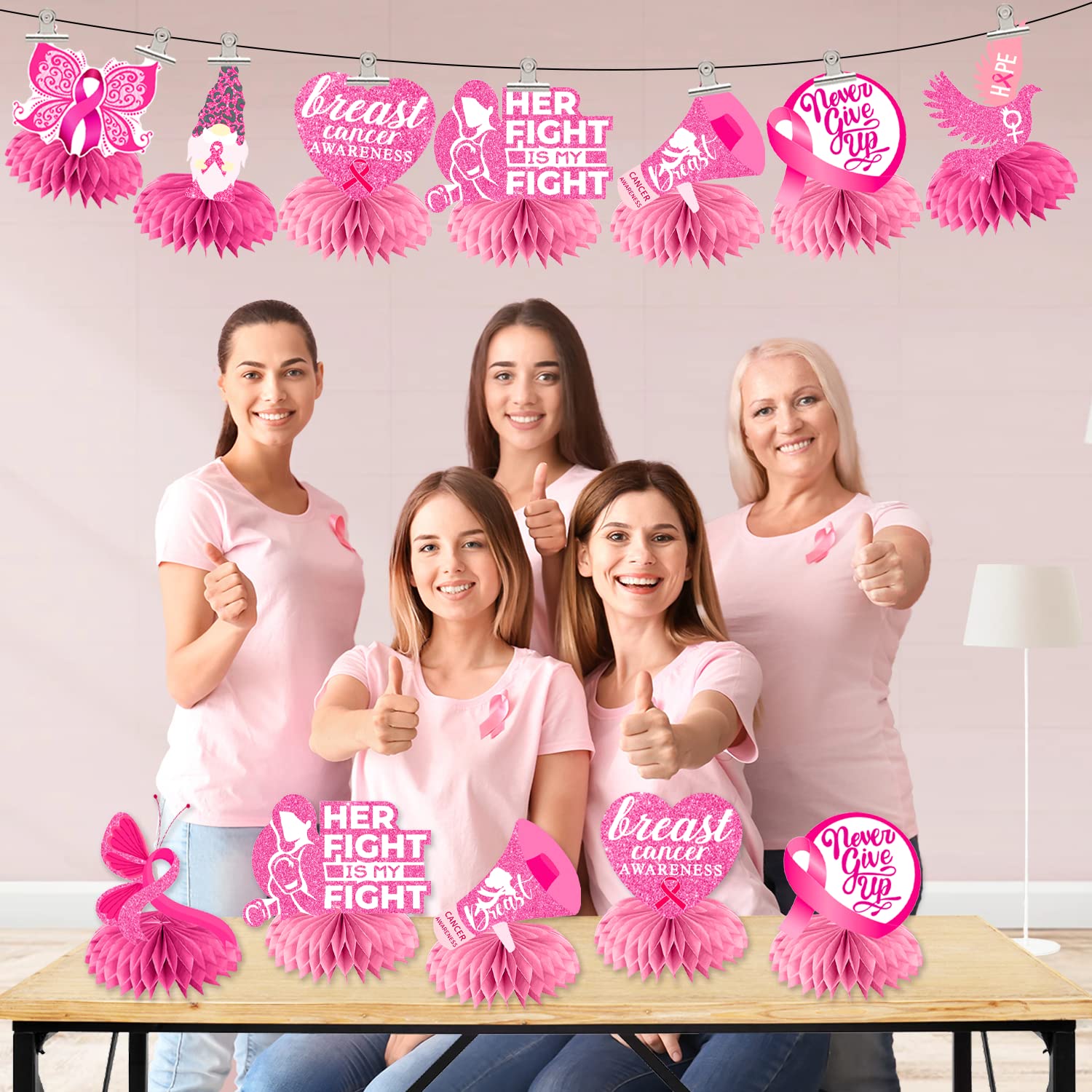 Breast Cancer Awareness Decorations For Table Breast Cancer Awareness ...