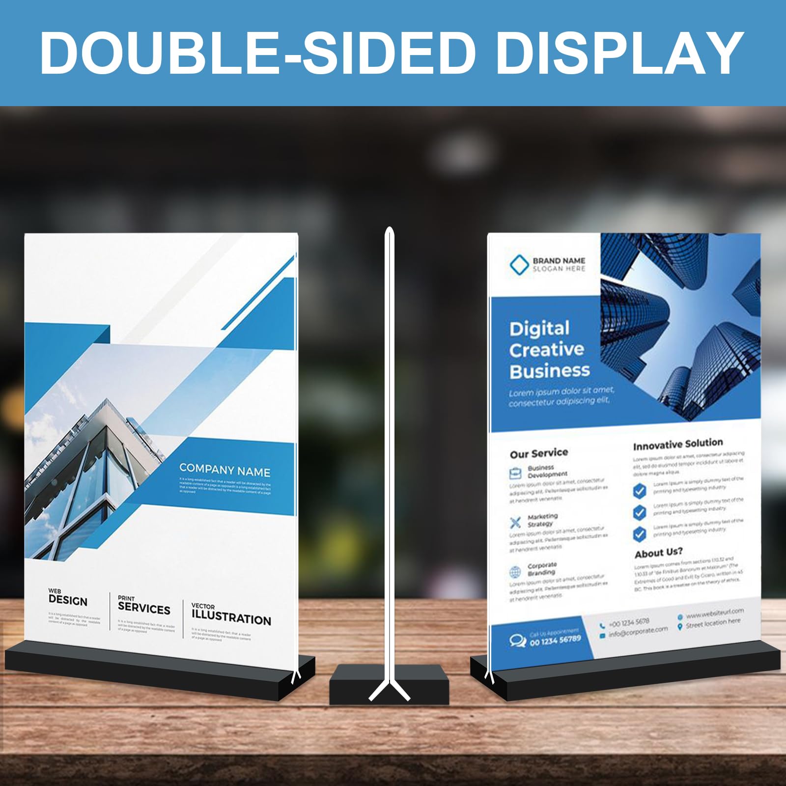Snapklik.com : Acrylic Sign Holder 4x6, 12 Pack Clear Double Sided Menu ...