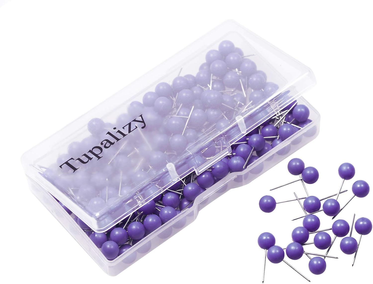 Tupalizy 1/4 Inch Small Round Map Tacks Plastic Fabric Marking Push ...