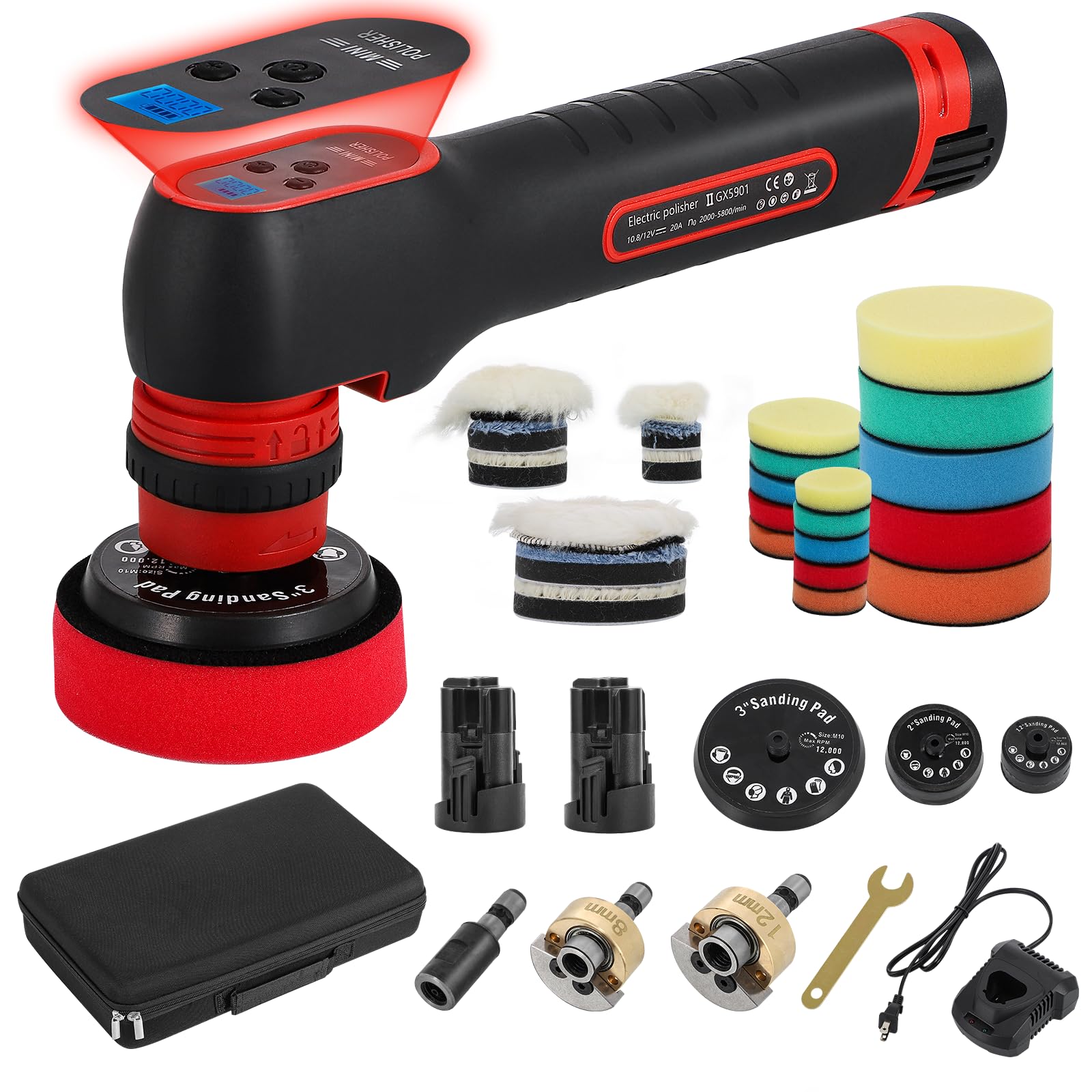 Amazon.com: Flyrivergo Cordless Mini Car Polisher for Detailing, 12V RO ...