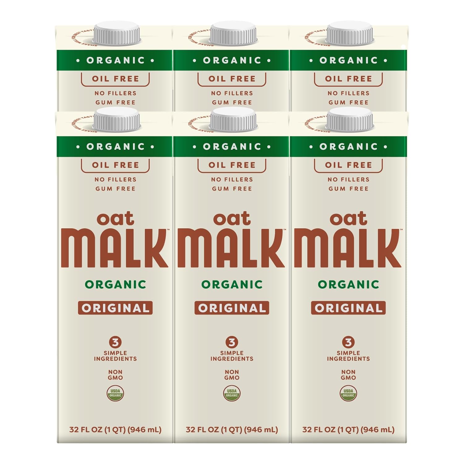 Amazon.com: Malk Organic Original Oat Milk 32 fl oz - 6 pack - Shelf ...