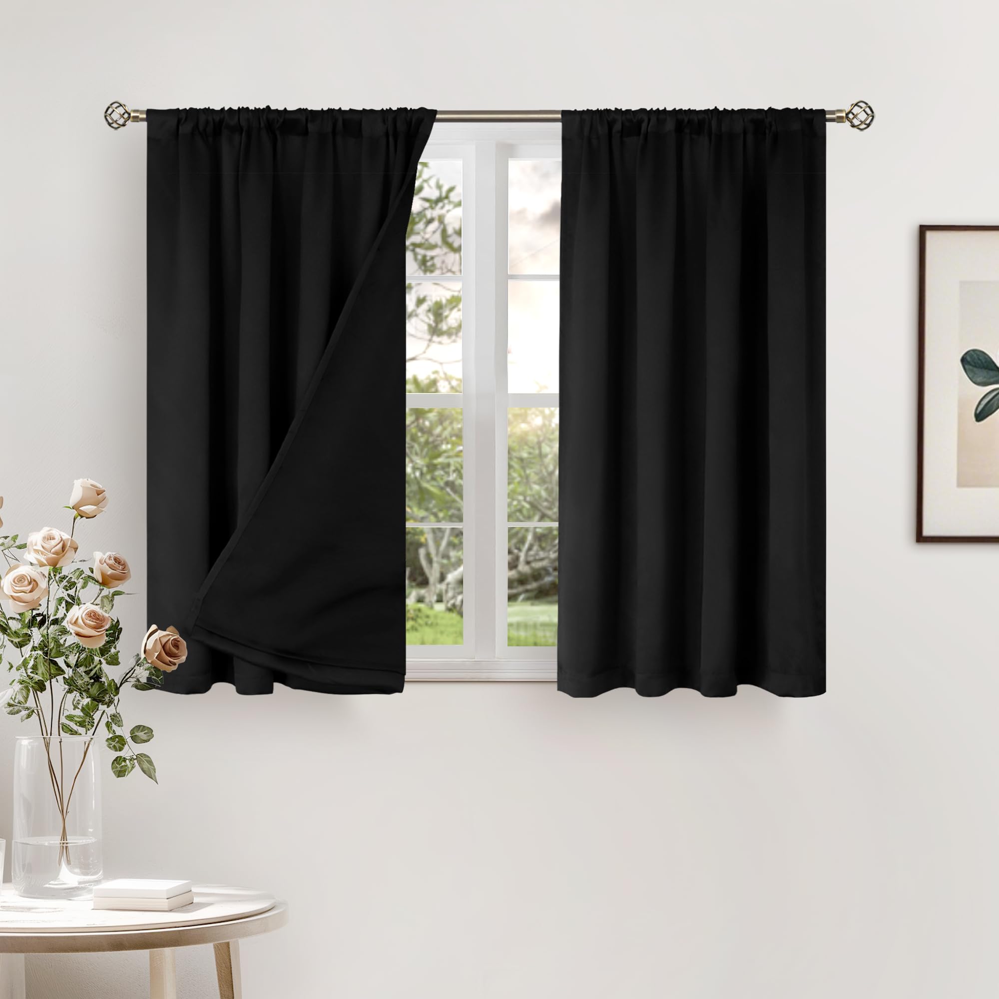 Amazon.com: BGment Short Blackout Curtains for Small Window 40 Inch ...
