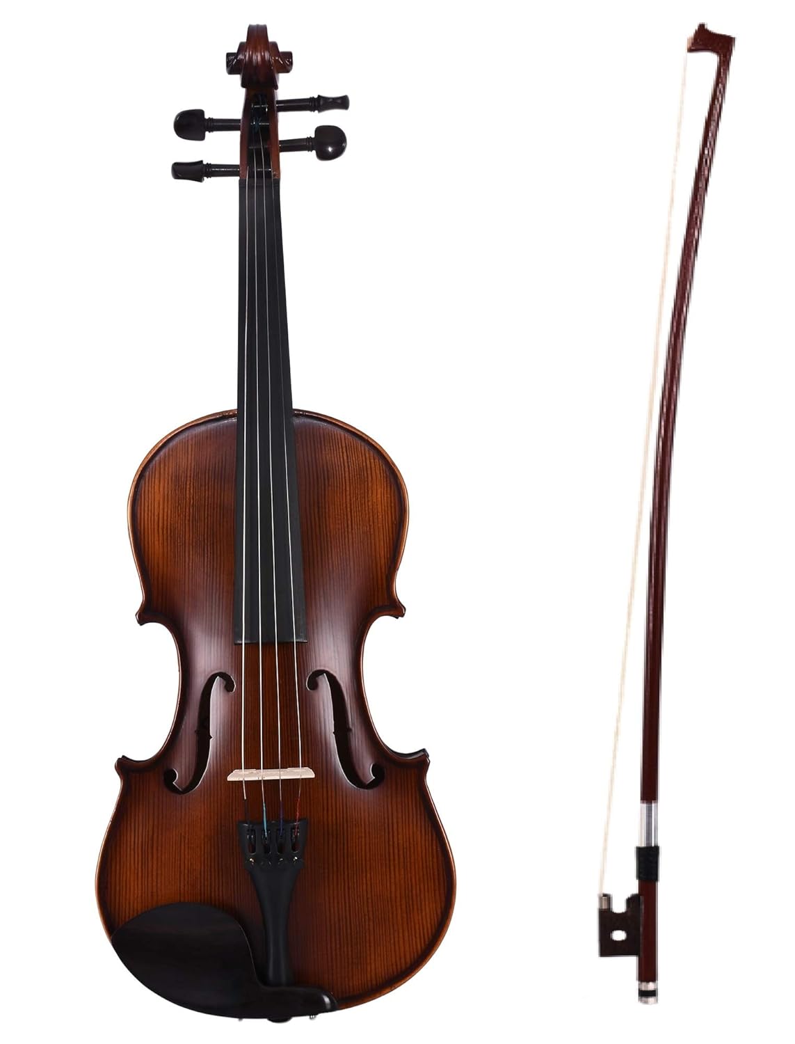 Arctic Apex Violin Kit -Solid wood Violin 4/4 with case, bow & Rosin ...