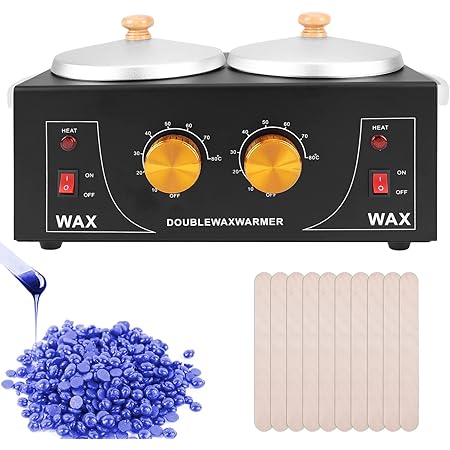Amazon.com: SNNplapla Double Wax Warmer Machine Non-Stick Pot Double ...