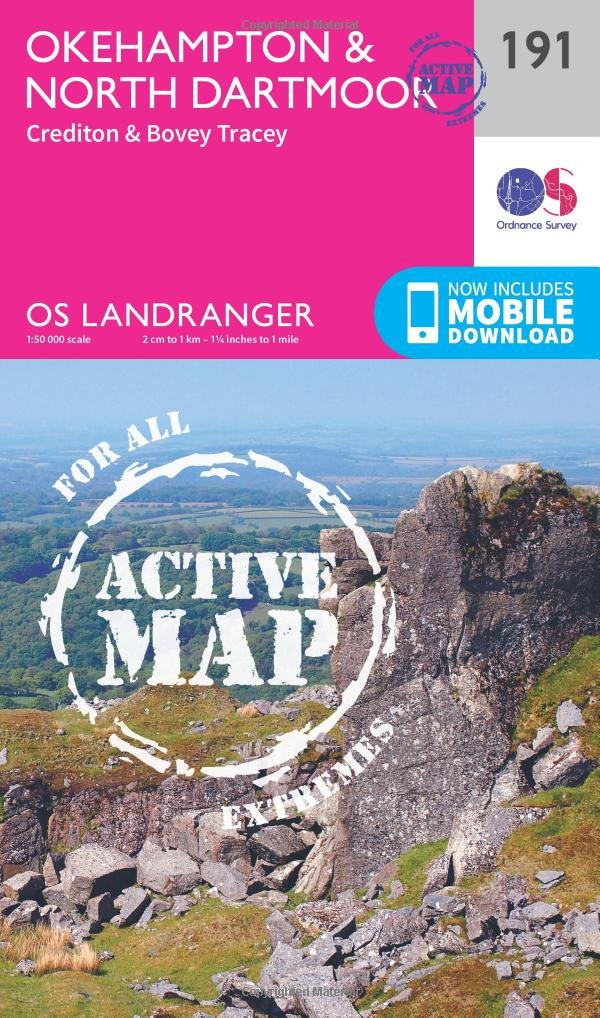 Okehampton & North Dartmoor Map | Weatherproof | Crediton & Bovey ...