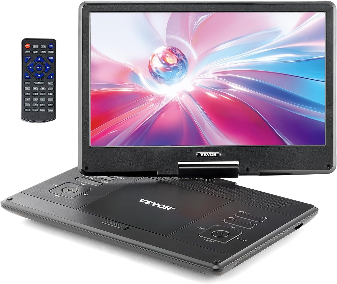 Amazon.com: VEVOR Portable DVD Player, 14 inch HD Swivel Display Screen ...