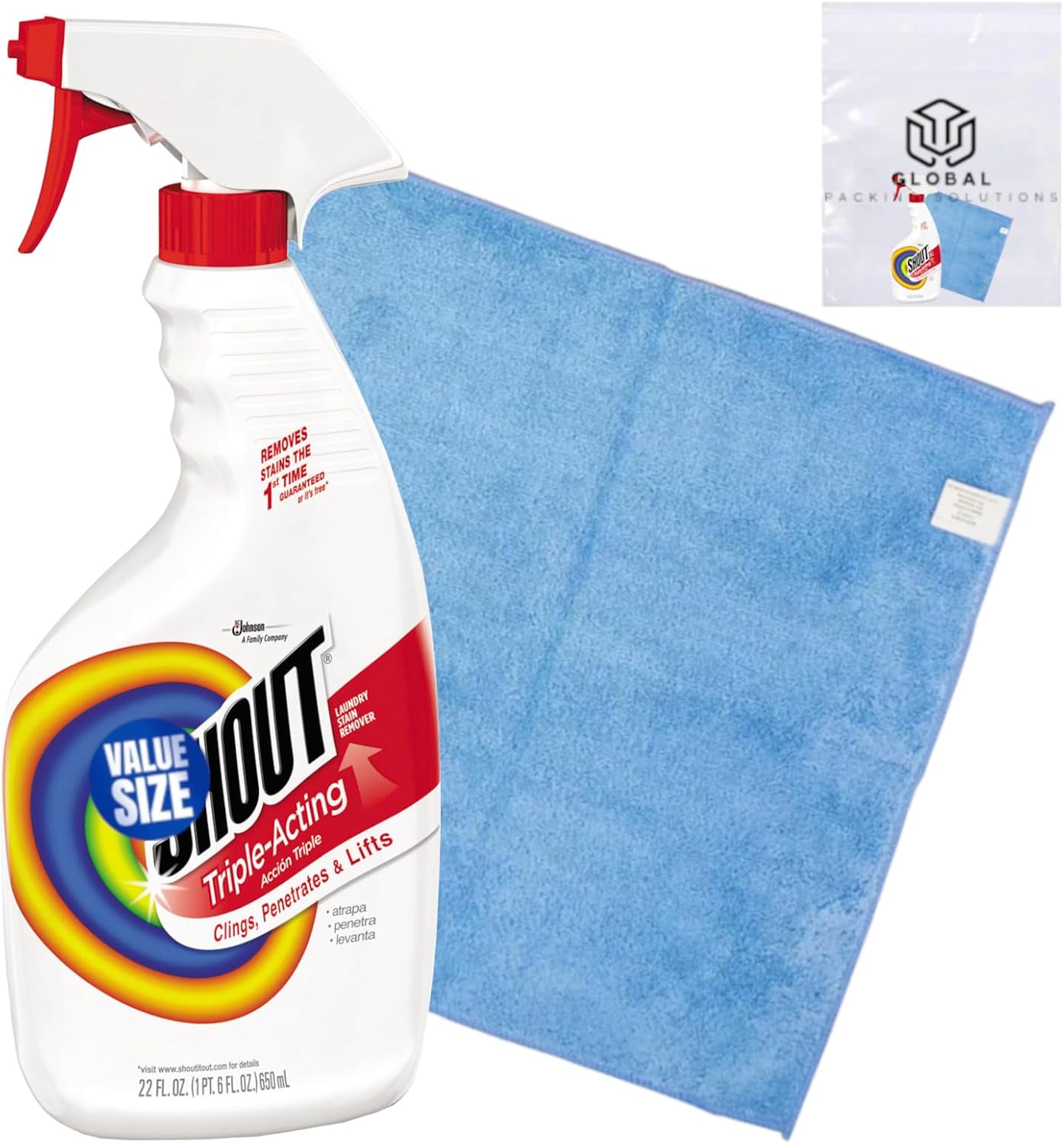 Amazon.com: GLOBAL PACKING SOLUTIONS Shout Laundry Stain Treatment ...
