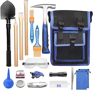 Amazon.com : 19pcs Geology Tool Kits，Rock Mining Tools，Rock Hounding ...