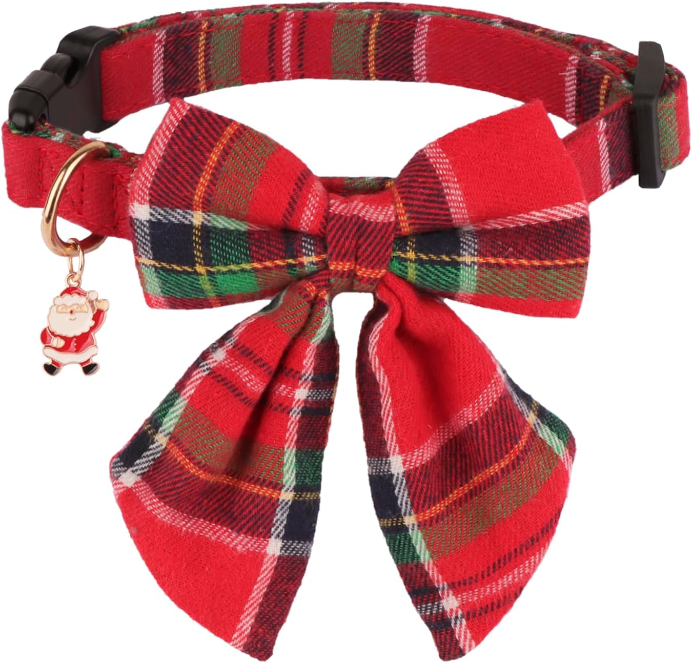 Amazon.com : PTDECOR Christmas Dog Collar with Bowtie, Adjustable ...