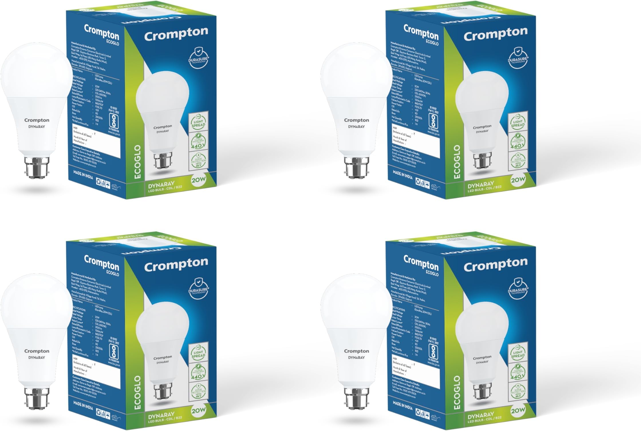 Eveready 18W LED Bulb | 1800 Lumen | 4KV Surge Protection | Long Life ...