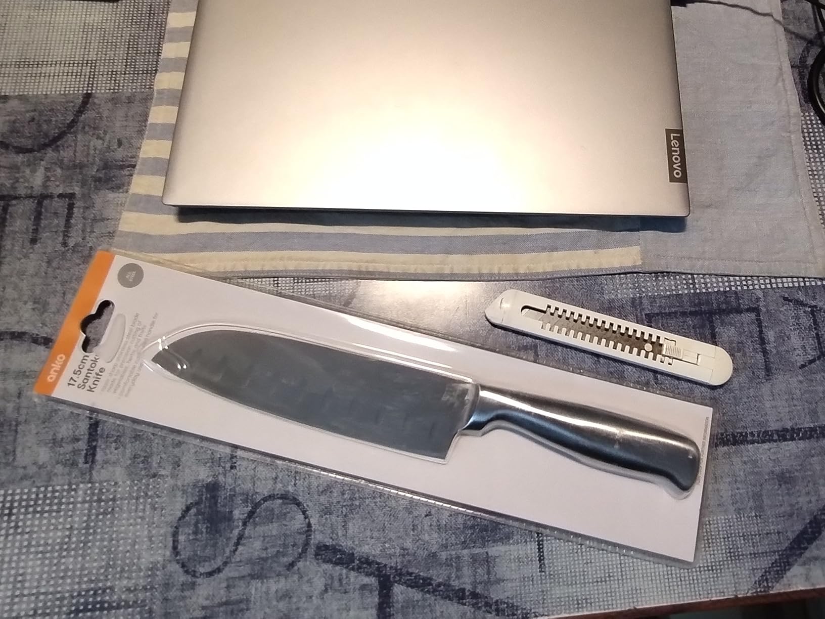 Anko Santuko Knife/ 17.5 CM Stainless Steel Knife/ Chef Knife for Easy ...