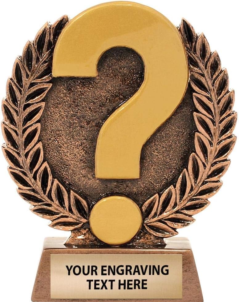 Amazon.com : 5" Trivia Trophies, Custom Engraved Recognition Trophy ...