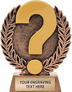 Amazon.com : 5" Trivia Trophies, Custom Engraved Recognition Trophy ...