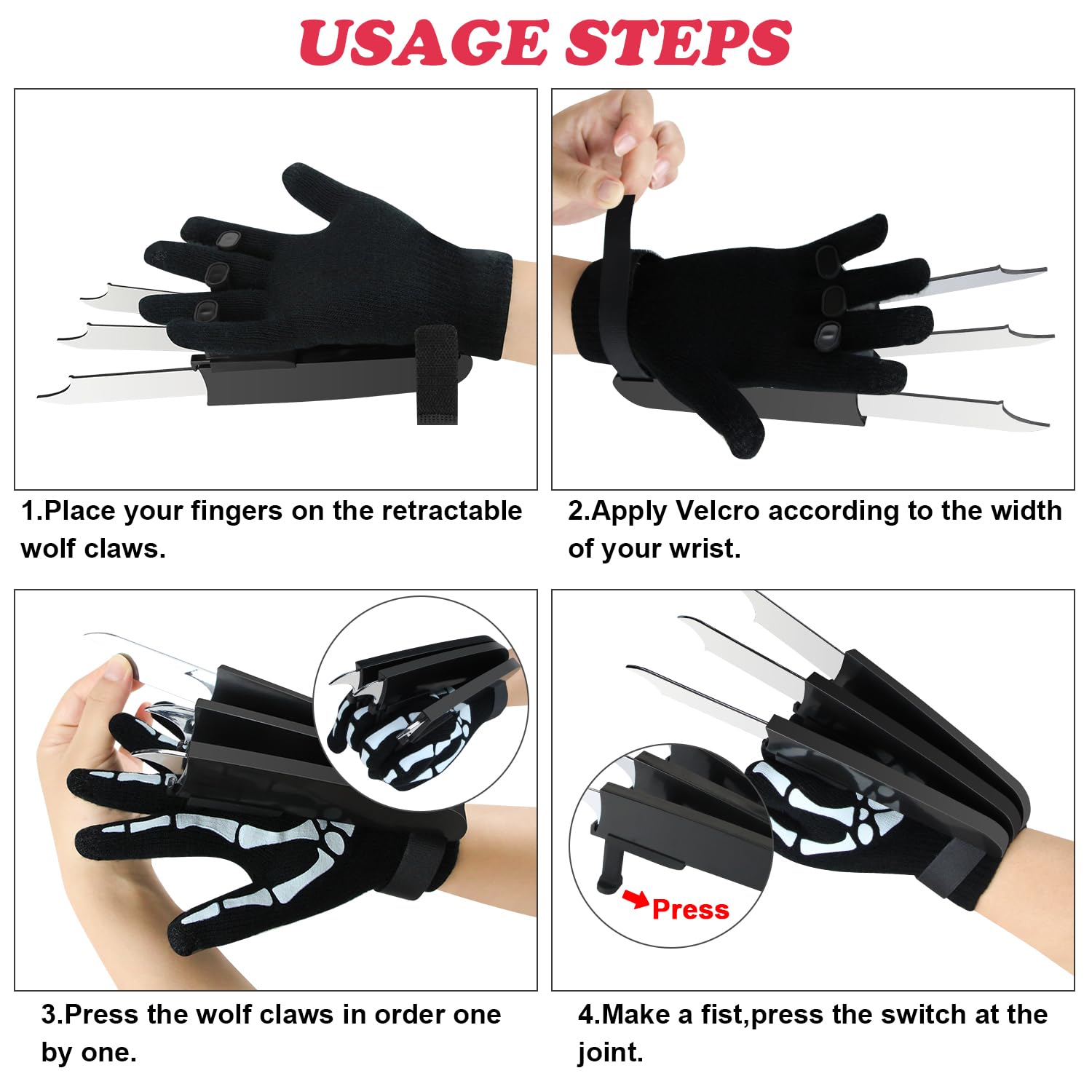 Retractable Claw Gloves