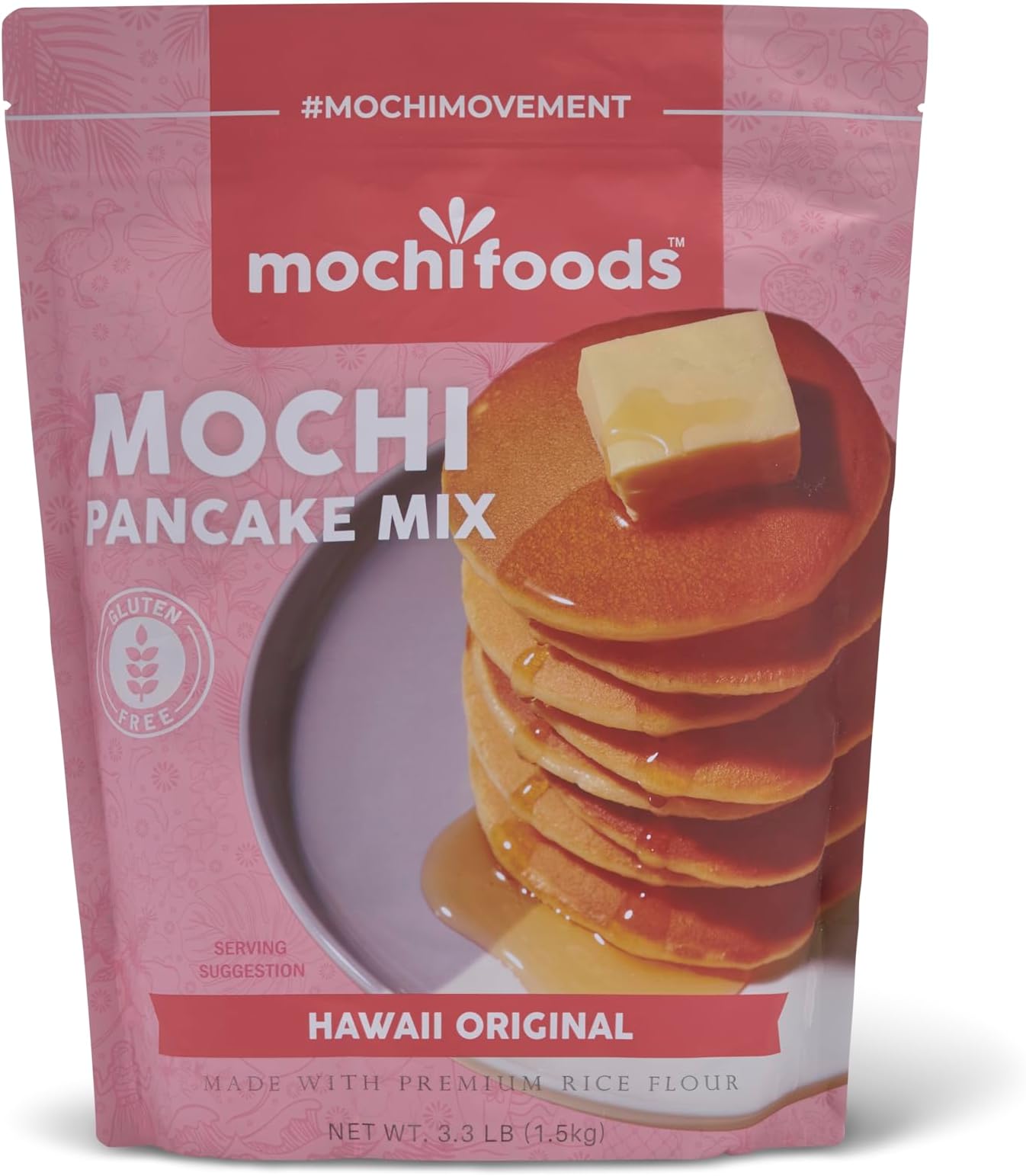 Amazon.com : Mochi Foods Hawaii Original Mochi Pancake Mix - Light ...