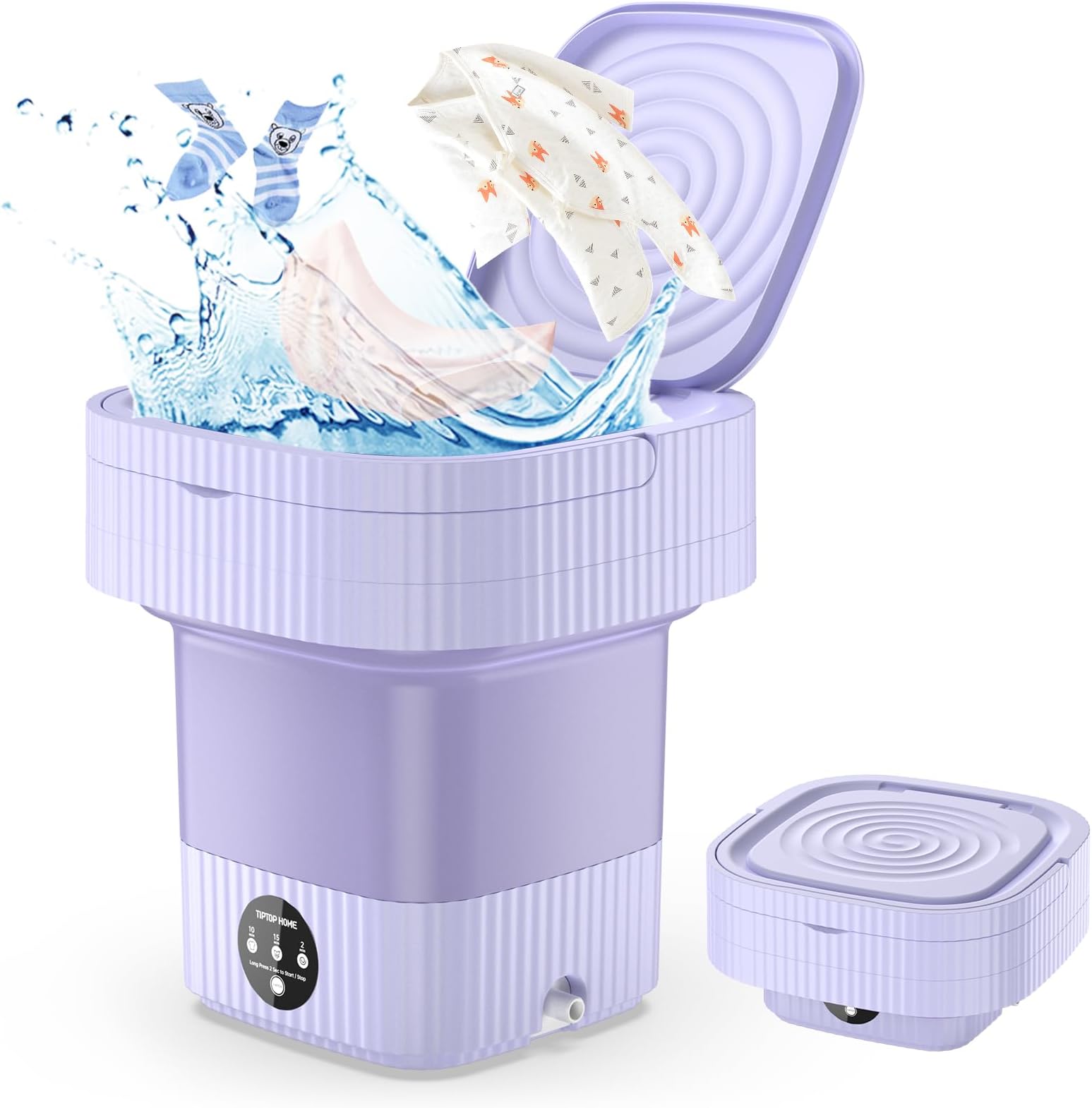 Amazon.com: Portable Washing Machine, 10L Foldable Washer Machine, 3 ...
